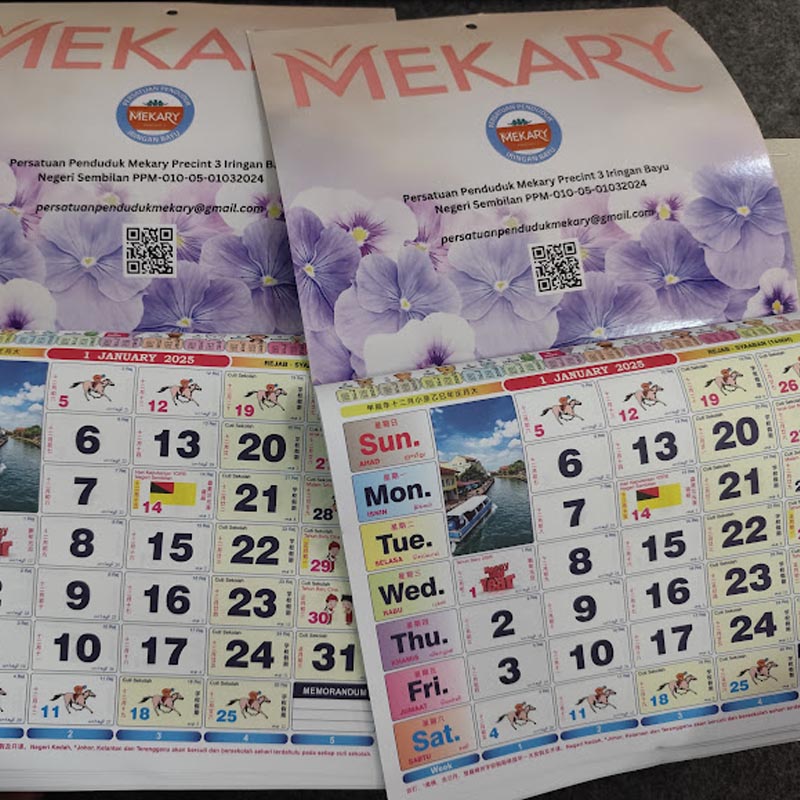 Calendar Printing | Print Kalendar Kuda & Desk 2026 Malaysia