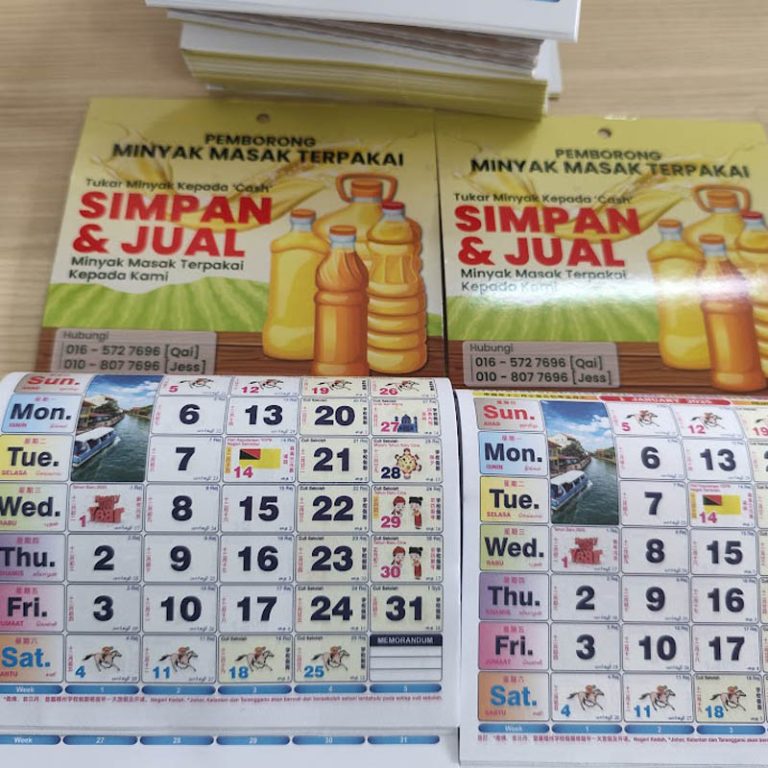 Calendar Printing | Print Kalendar Kuda & Desk 2026 Malaysia